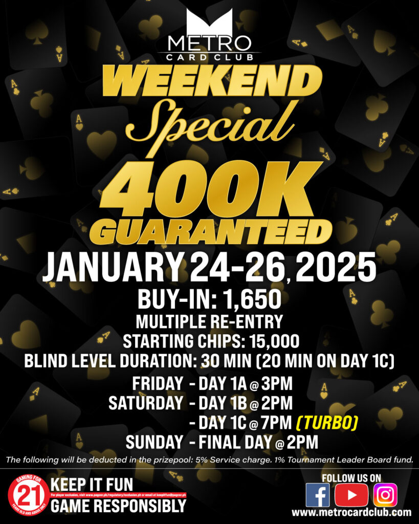 Metro Card Club - The Biggest and Best Card Room in the Country