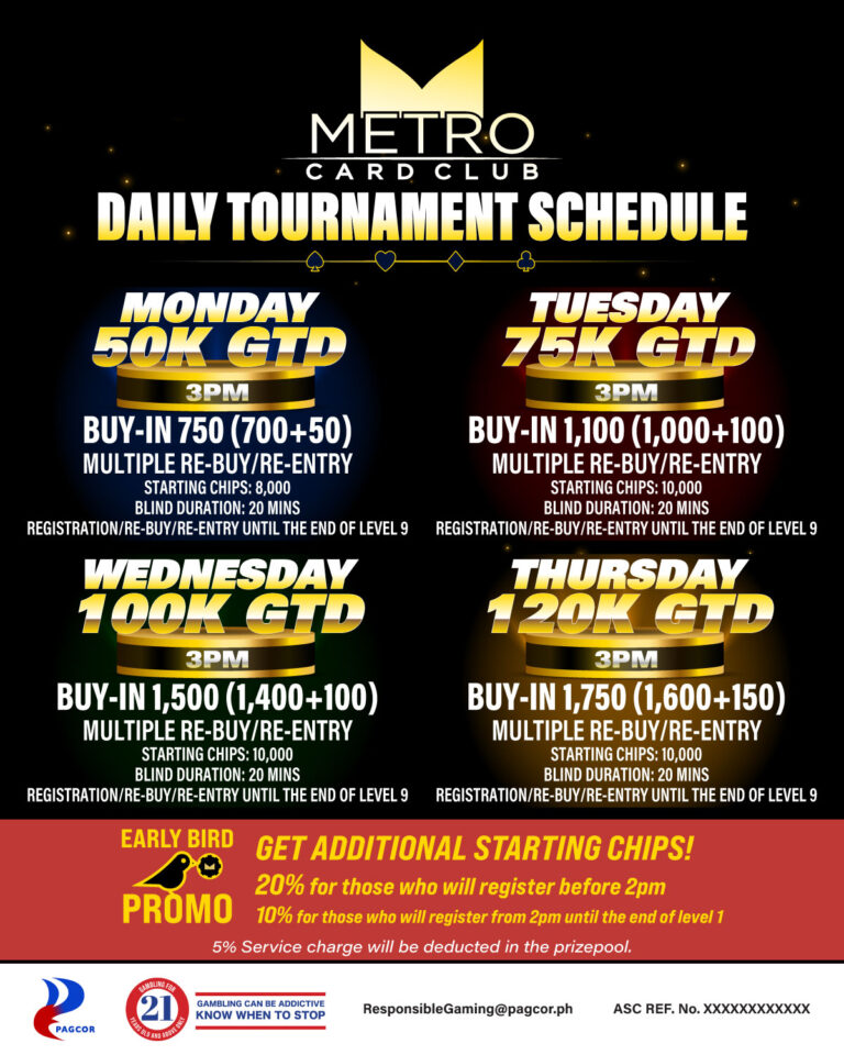 Metro Card Club - The Biggest and Best Card Room in the Country