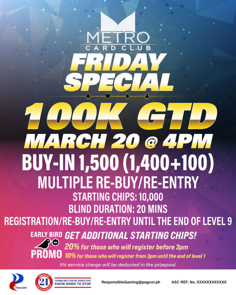 Metro Card Club - The Biggest and Best Card Room in the Country
